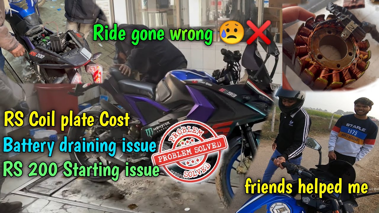 Pulsar Rs 200 Coil plate change| Cost|starting issue fixed #pulsarrs200 ...