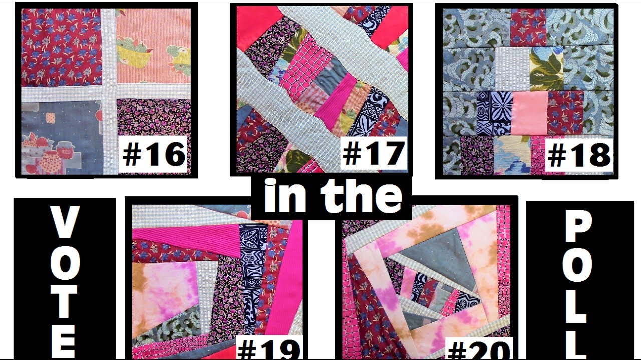 QUILT BLOCK POLL - Vote for Your Favorite from Blocks 16 thru 20 - YouTube