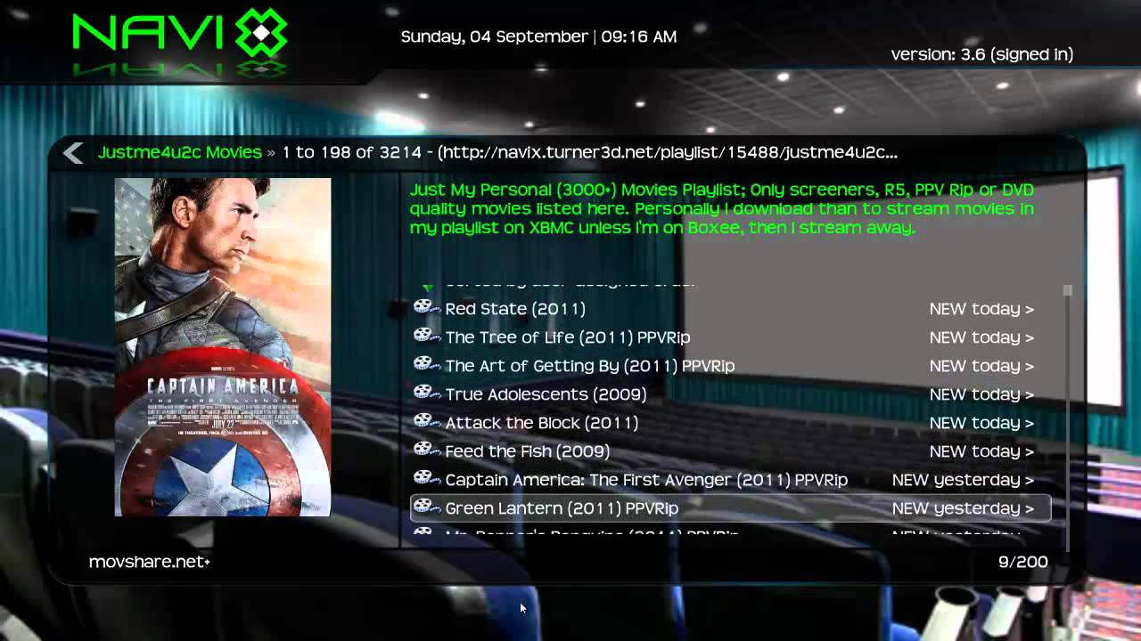 XBMC 10.0 Dharma BETA 2 Transparency skin & Navi-X 3.6 Add-on (DEMO ...