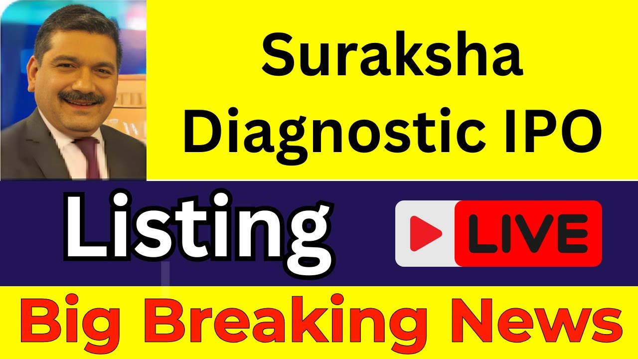 🔴 Suraksh Diagnostics Live Listing | Suraksha Diagnostics IPO Listing ...