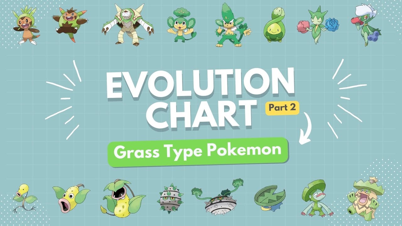 Evolution Chart part 2 - Grass Pokemon - YouTube