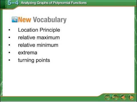 5-4 Analyzing Graphs of Polynomial Functions - YouTube