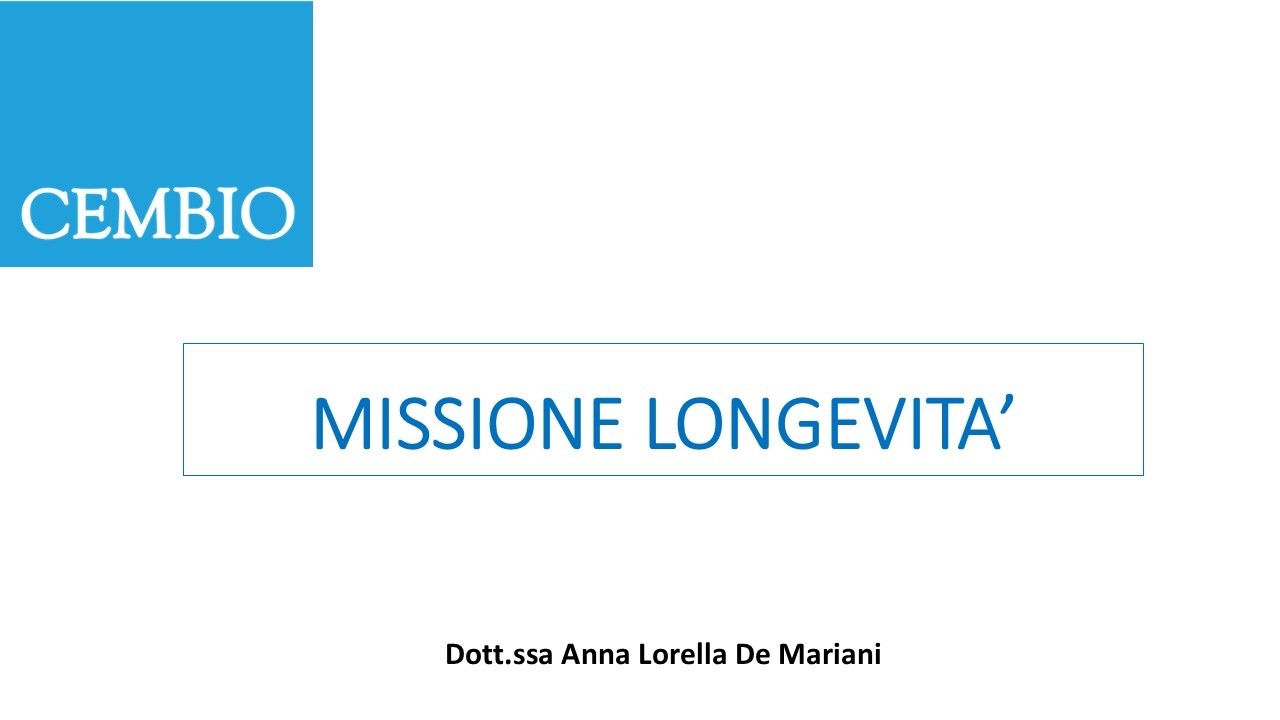 Missione Longevità - Cembio - YouTube
