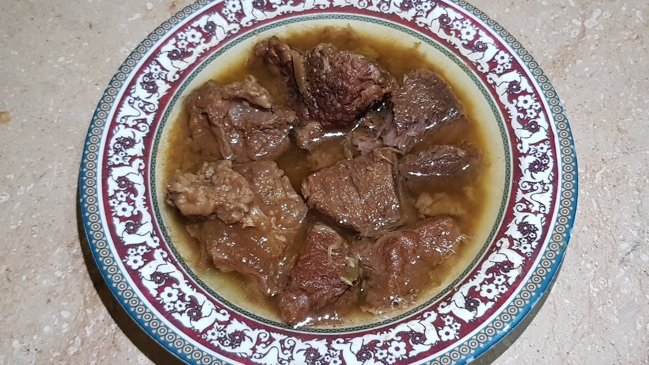 Camel (onth) Namkeen gosht recipe - YouTube