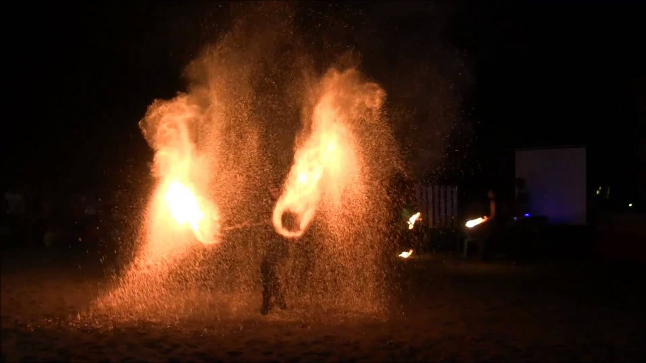 Amazing Fire Staff Performance - YouTube