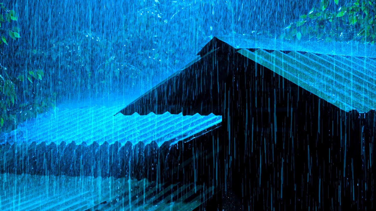 Heavy Thunderstorm Rain | Intense Rain and Thunder Sounds for Deep ...