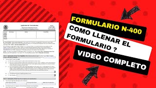 Formulario N-400 (2022) | Solicitud De Naturalización |... | Doovi