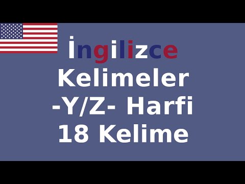 Y-Z Harfi ile Başlayan İngilizce Kelimeler (18 Kelime)
