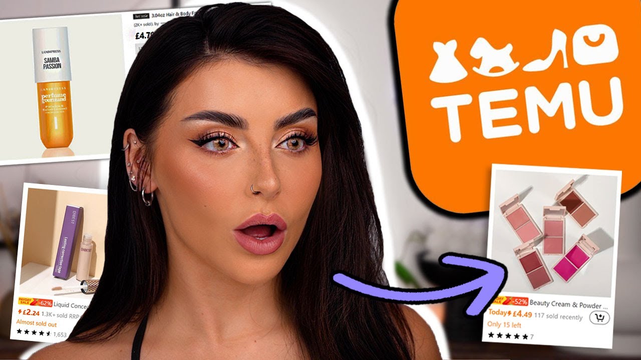 HOW is this possible!? Testing NEW Temu makeup (the best yet?) - YouTube