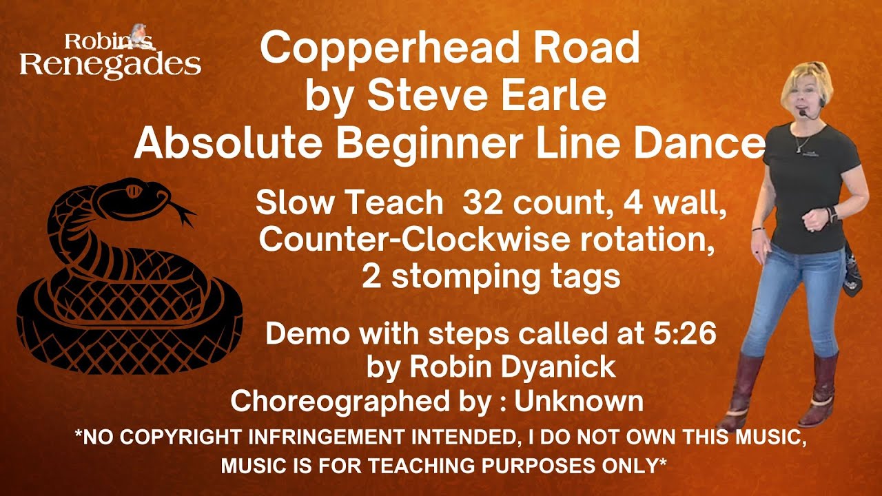 Copperhead Road Line Dance - Super Easy, High Energy Slow teach for ...