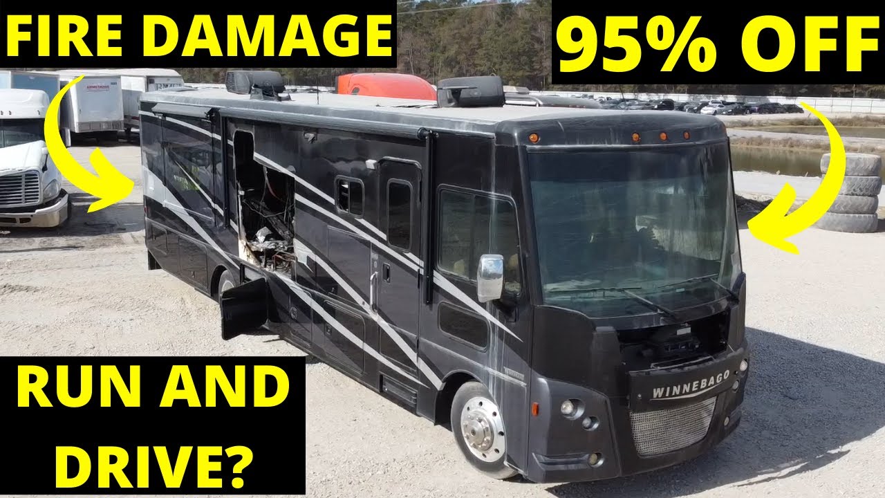 2017 WINNEBAGO RV WITH FIRE DAMAGE 95% OFF RETAIL - YouTube