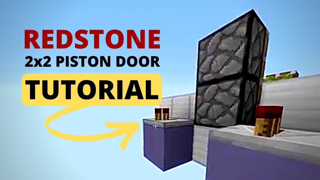 Minecraft How To Make a Redstone 2x2 Piston Door - YouTube