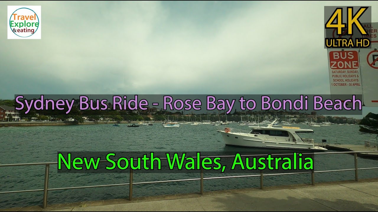 Luxury suburb of Vaucluse, Rose Bay to Bondi Beach Bus Ride Sydney in ...