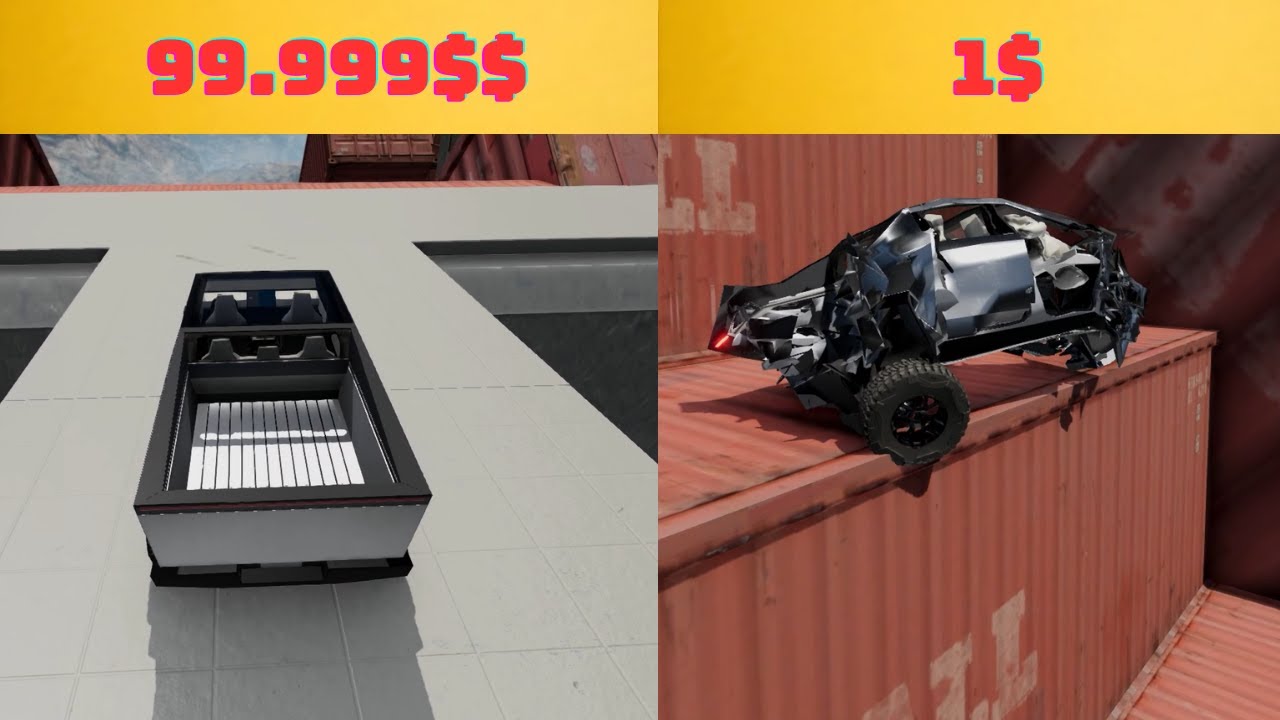 Cybertruck Crash Test: Durability and Destruction in BeamNG.drive - YouTube