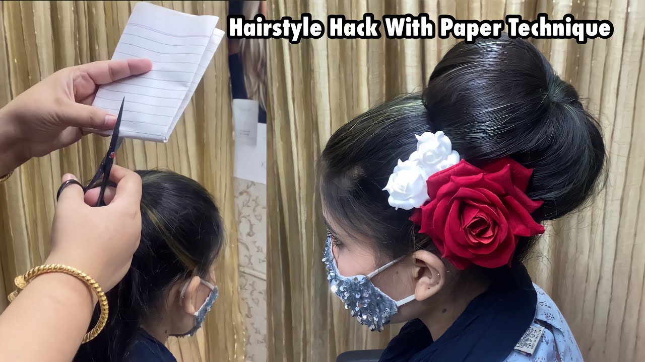Easy Hairstyle Ideas For Beginners | Paper HairStyle Hack - YouTube