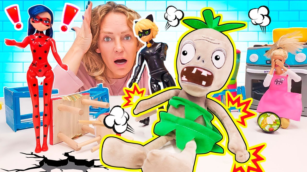 Puppen Video mit Ladybug und Nicole - Barbie wird zum Zombie! Ladybug ...