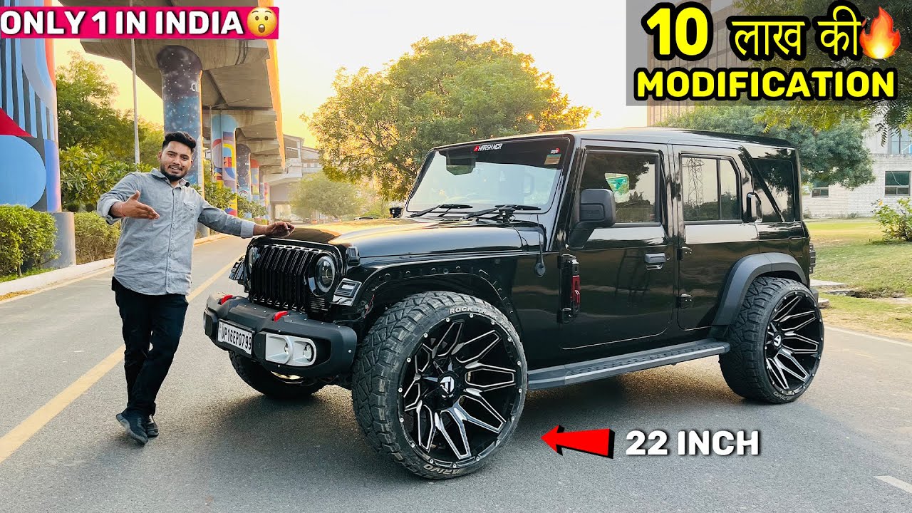 Thar Roxx का काला सच 😱 Monster Thar Roxx Modified😱22 inch Alloy Wheels ...