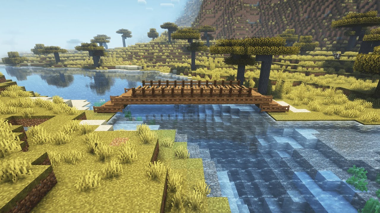Minecraft Simple Bridge Design for Survival Worlds - YouTube