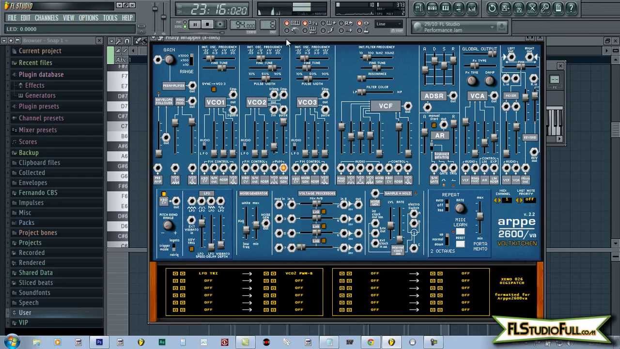 Demonstração do Plugin VST Arppe2600va no FL Studio 11 [Plugins VST ...