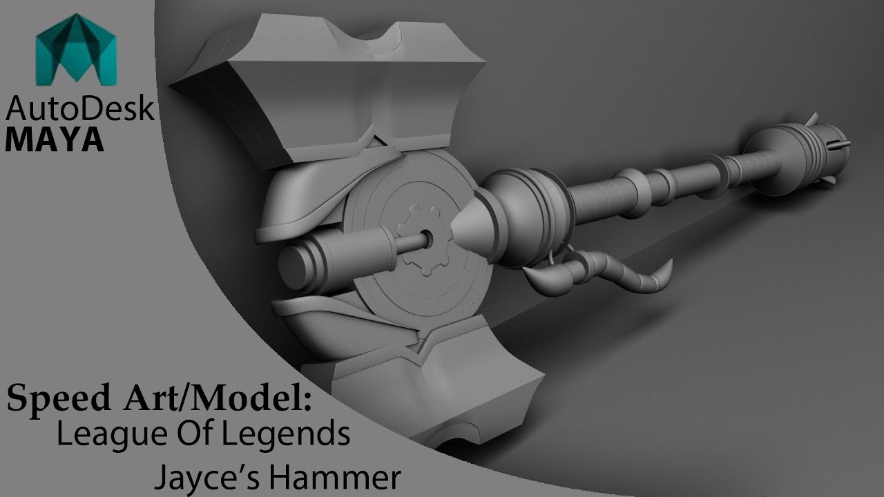 Speed Art/Model - League Of Legends - Jayce's Hammer - YouTube