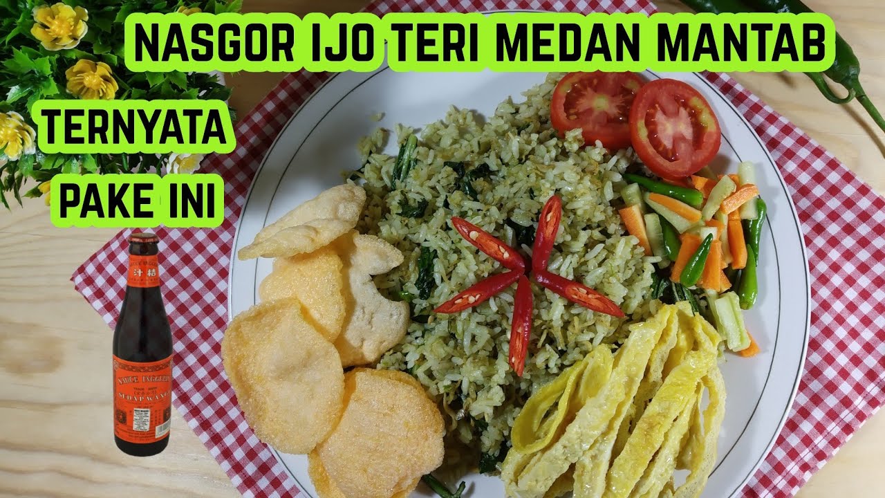 Nasi Goreng Ijo Teri Medan - Delicious Green Fried Rice - YouTube