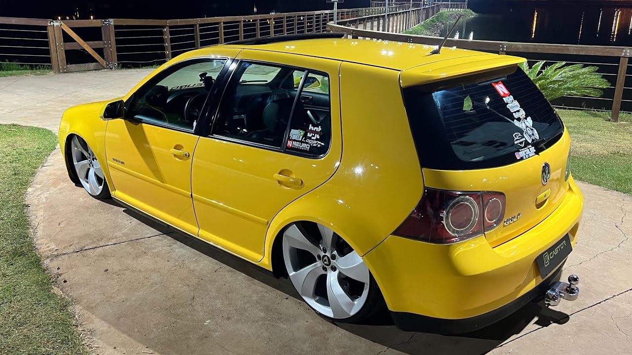 Golf Sportline rebaixado aro 20 com suspensão a ar - YouTube