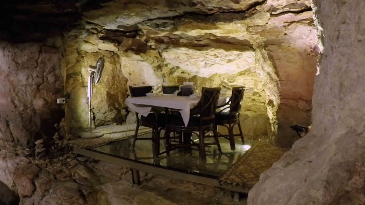 Stone Age cave turned into restaurant - YouTube