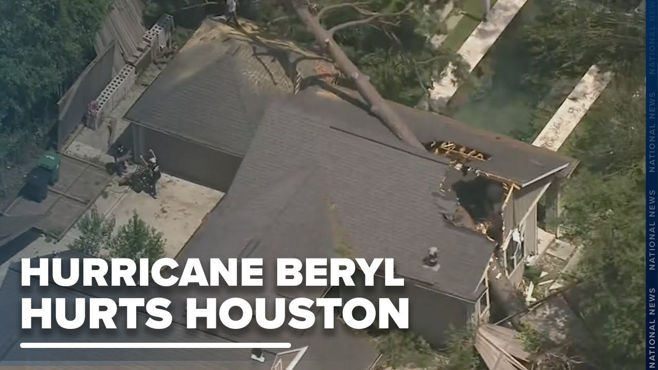 The aerials of the Hurricane Beryl aftermath - YouTube