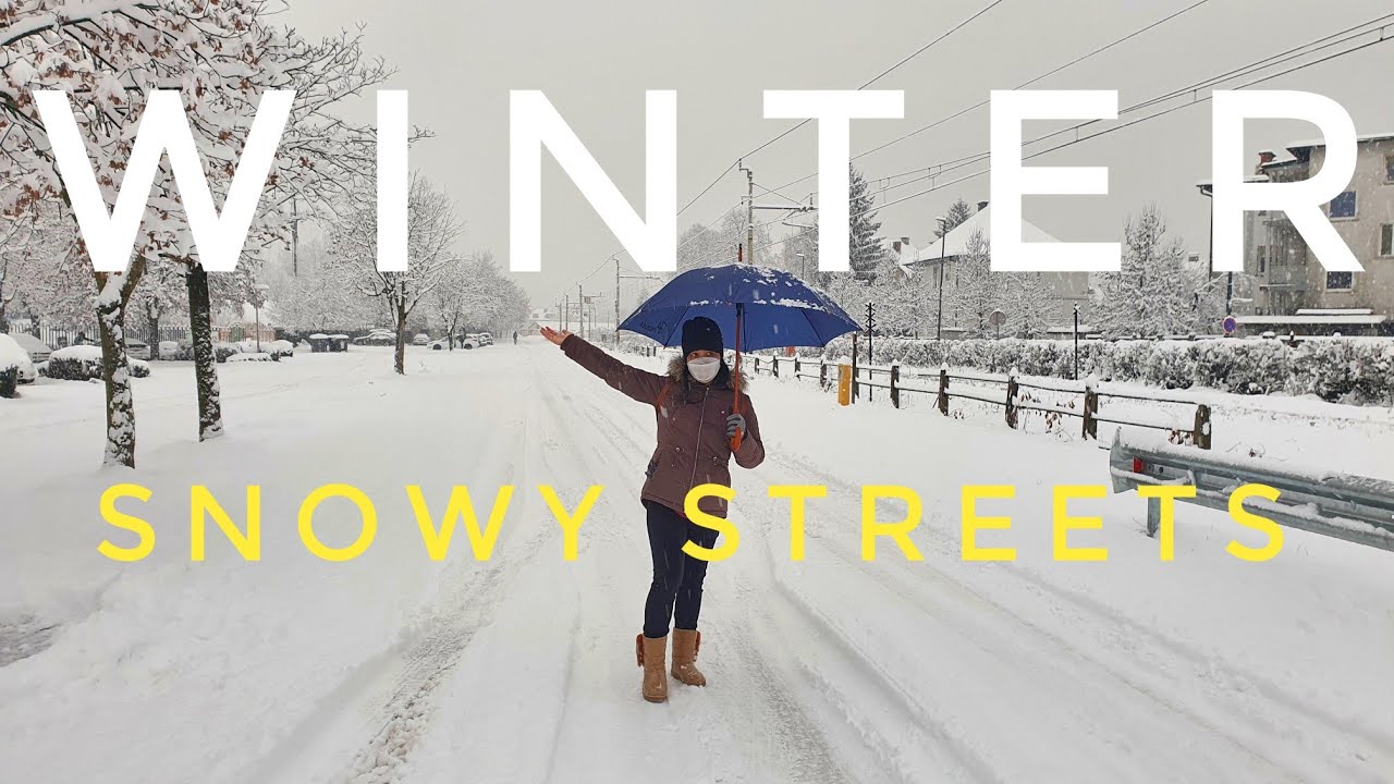 Walking in Heavy Snow Fall | Snow Blizzard | Winter in Europe - YouTube