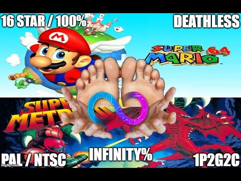 Super Mario 64 (PAL) & Super Metroid (NTSC) - 16 stars / 100% ...