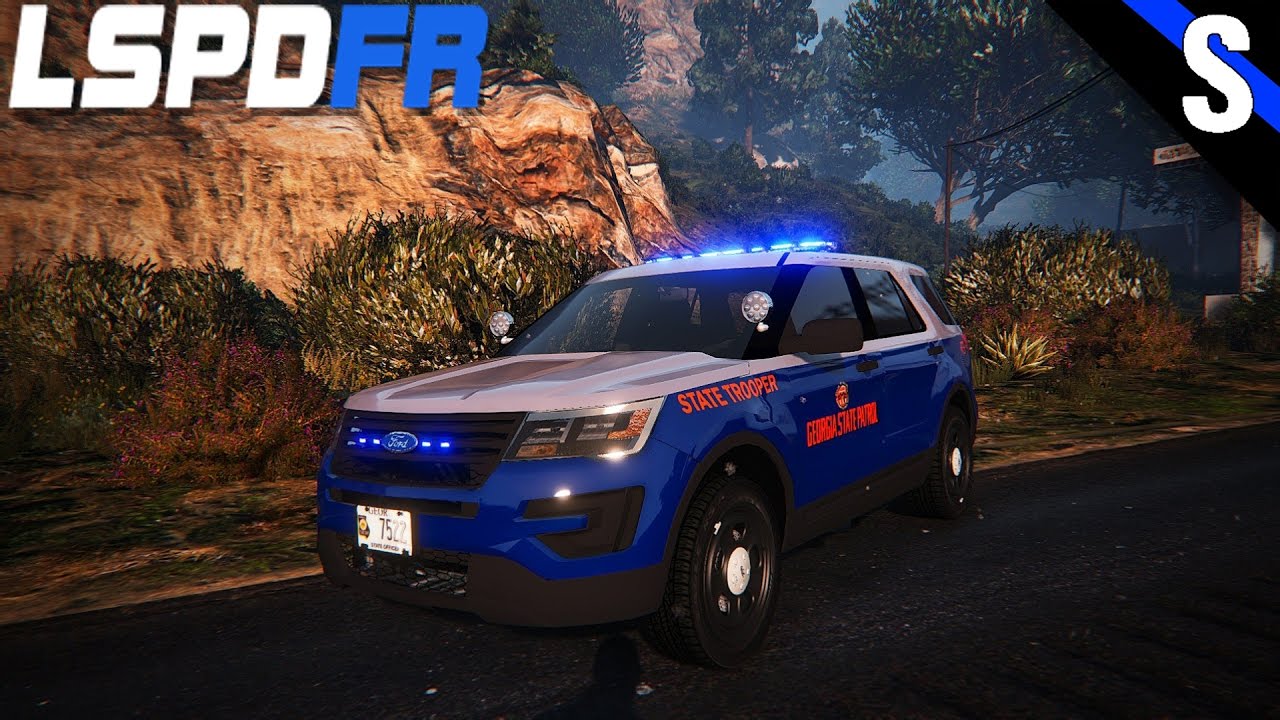 GTA V LSPDFR #172 Georgia State Patrol 2016 Ford Explorer Police ...