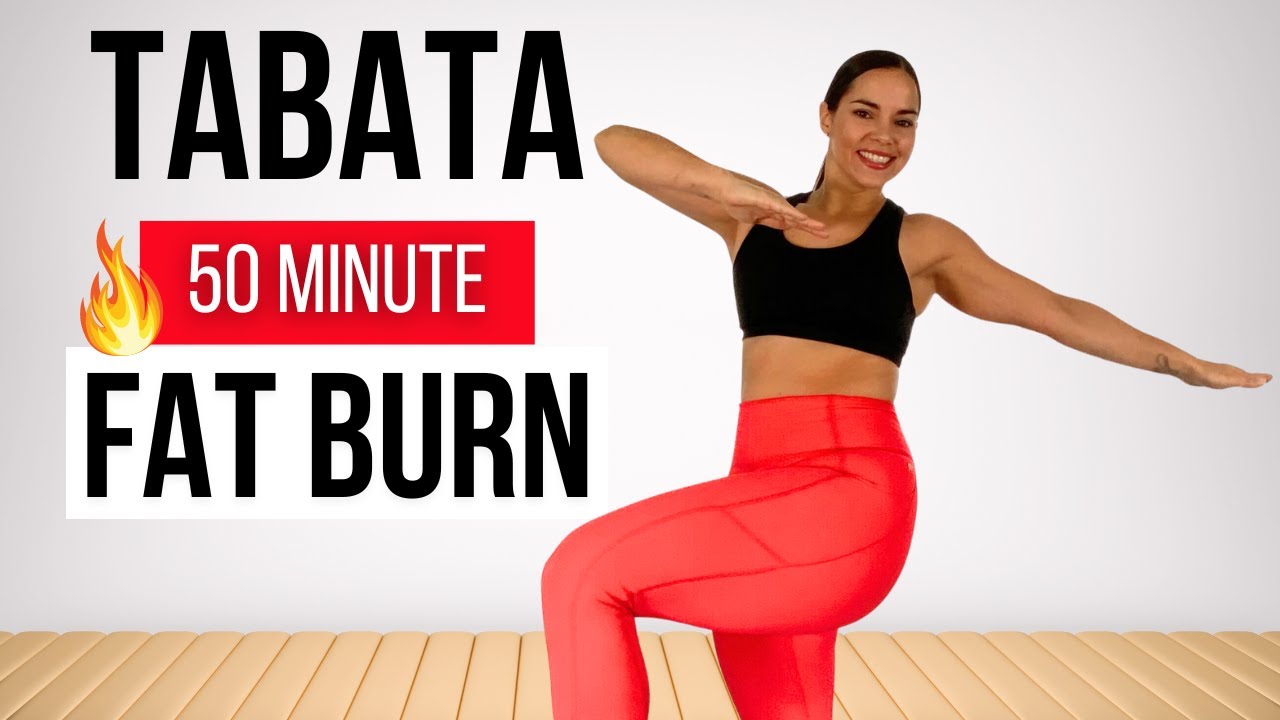 50 Min Tabata Workout at Home - Exercises to Lose Belly Fat - HIIT ...