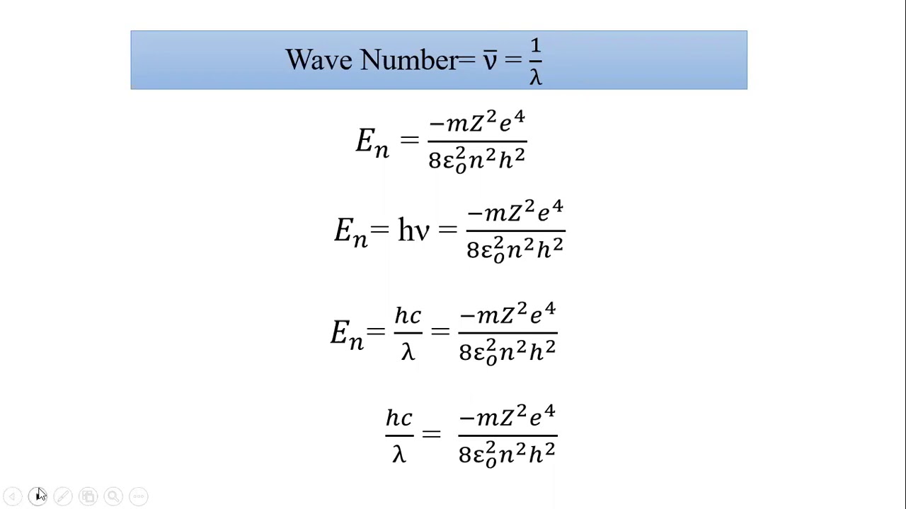 Applications of Bohr Atomic Model Derivation of Wave Number - YouTube