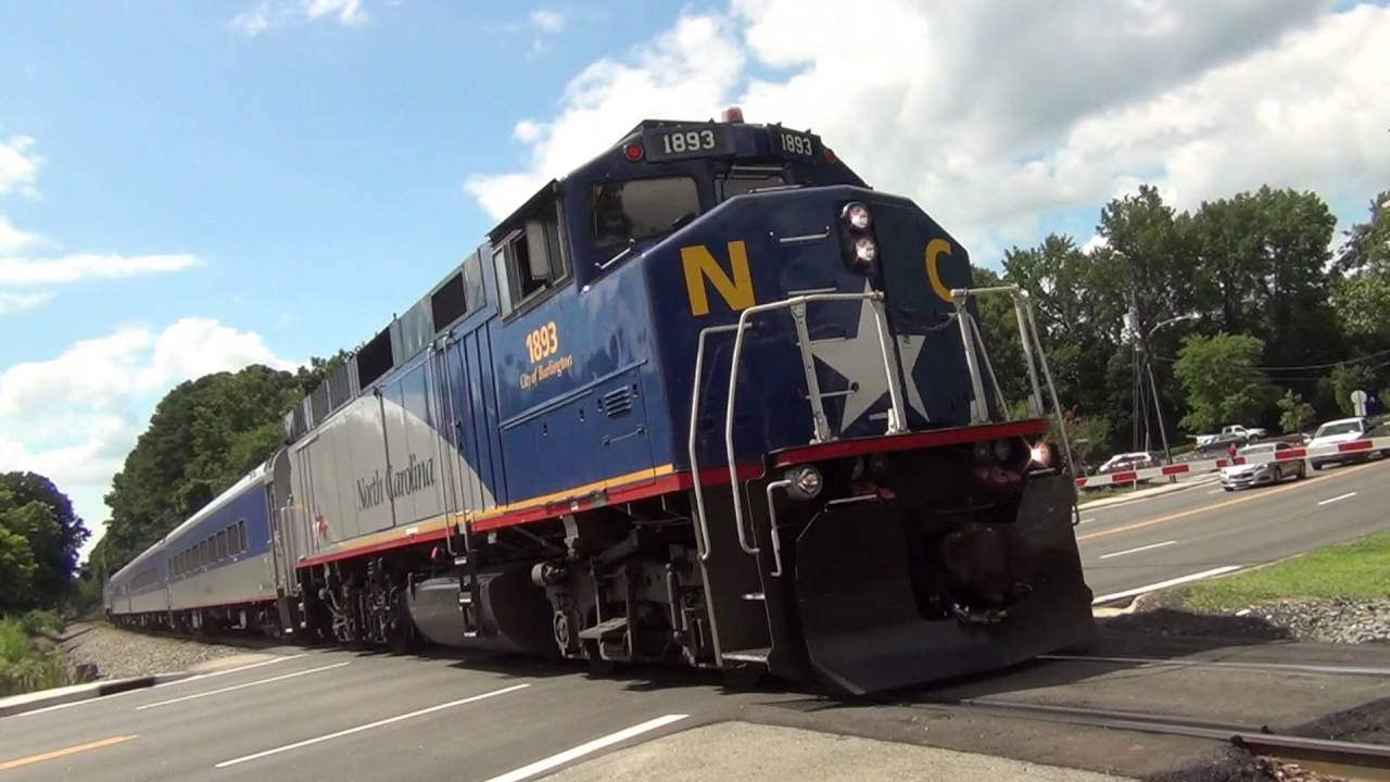 Amtrak 74, Piedmont, Northbound, Pulled by NCDOT1893, Cary, NC, July 29 ...