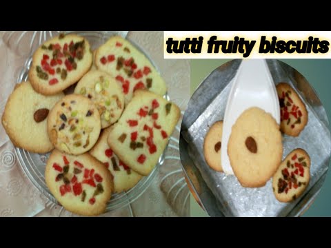 Tutti fruity biscuits recipe//Karachi biscuits recipe - YouTube