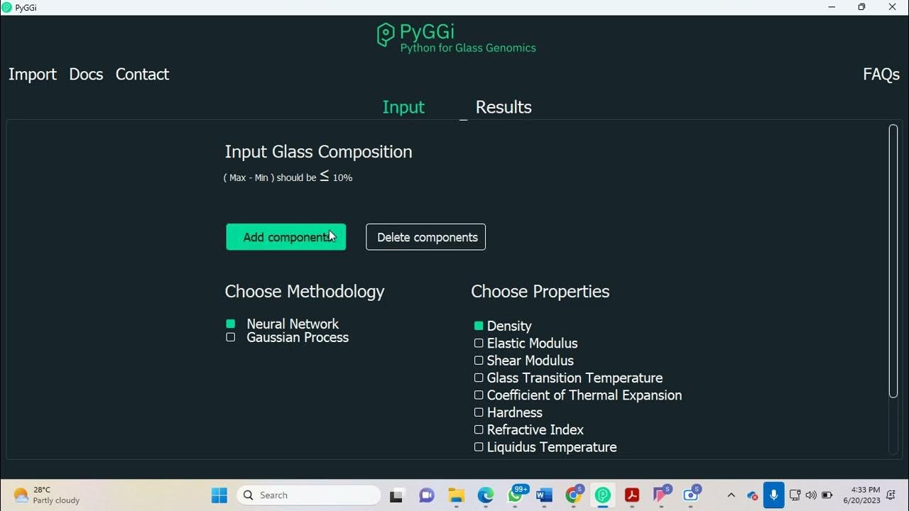 How to predict the oxide glass properties using composition-property models by PyGGi software ...