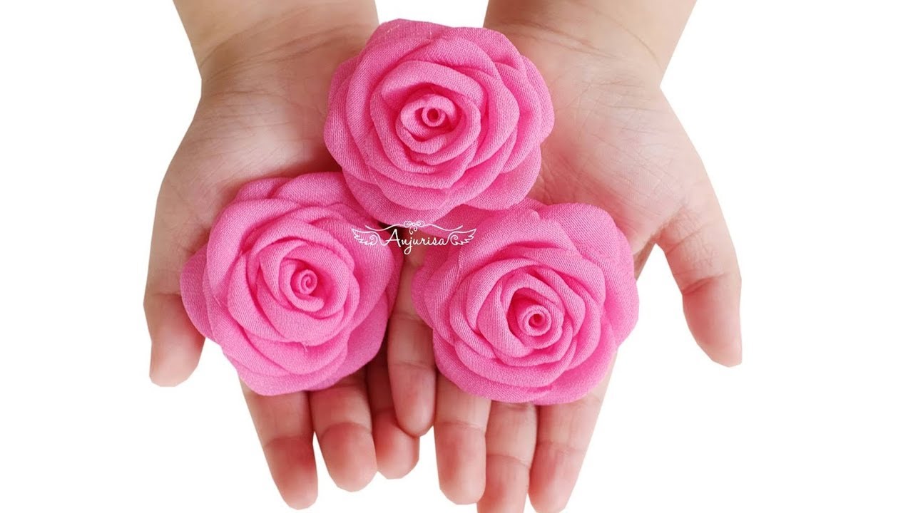 EASY Fabric Rose Flower Tutorial For BEGINNERS YouTube easy-fabric-rose-flower-tutorial-for-beginners-youtube