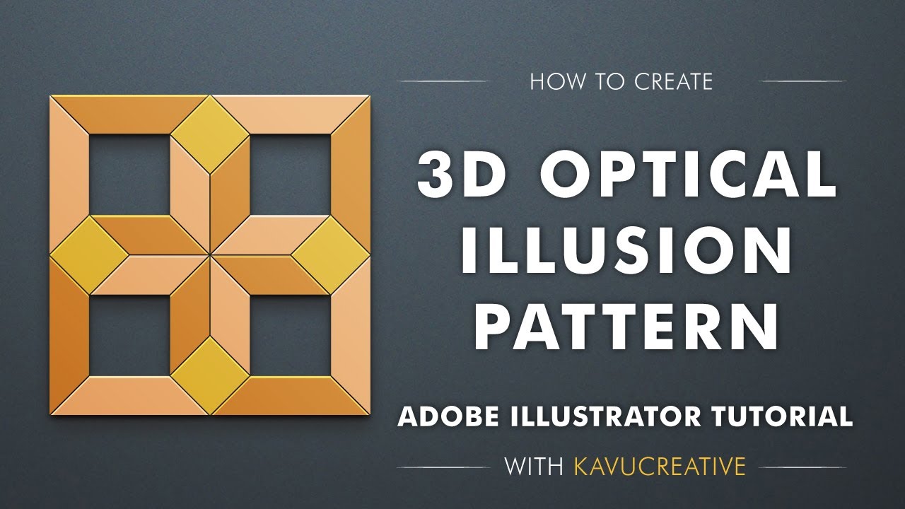 3D Optical Illusion Pattern Design in Adobe Illustrator | Step-by-Step ...