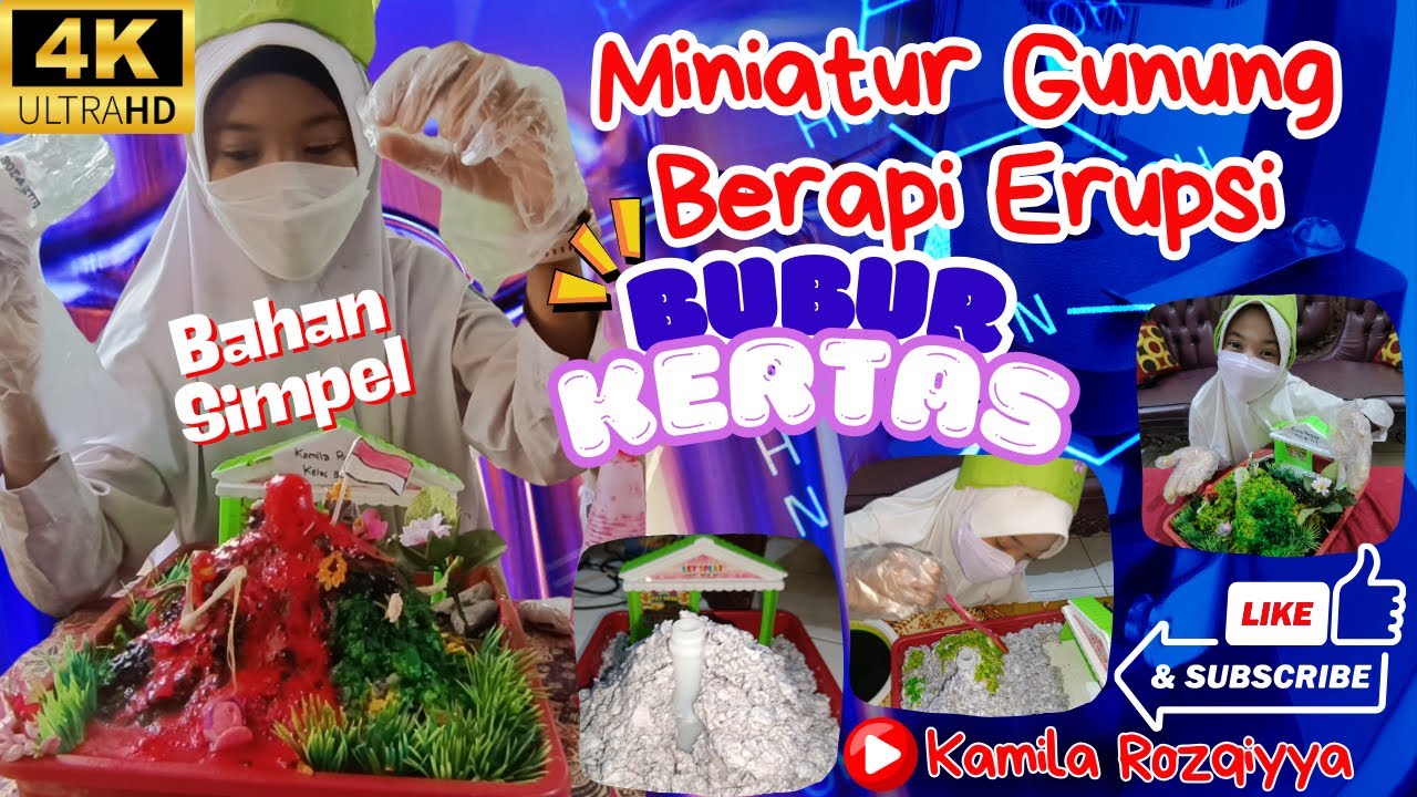 Keren! Miniatur Dari Bubur Kertas | Erupsi Gunung Berapi | Materi ...