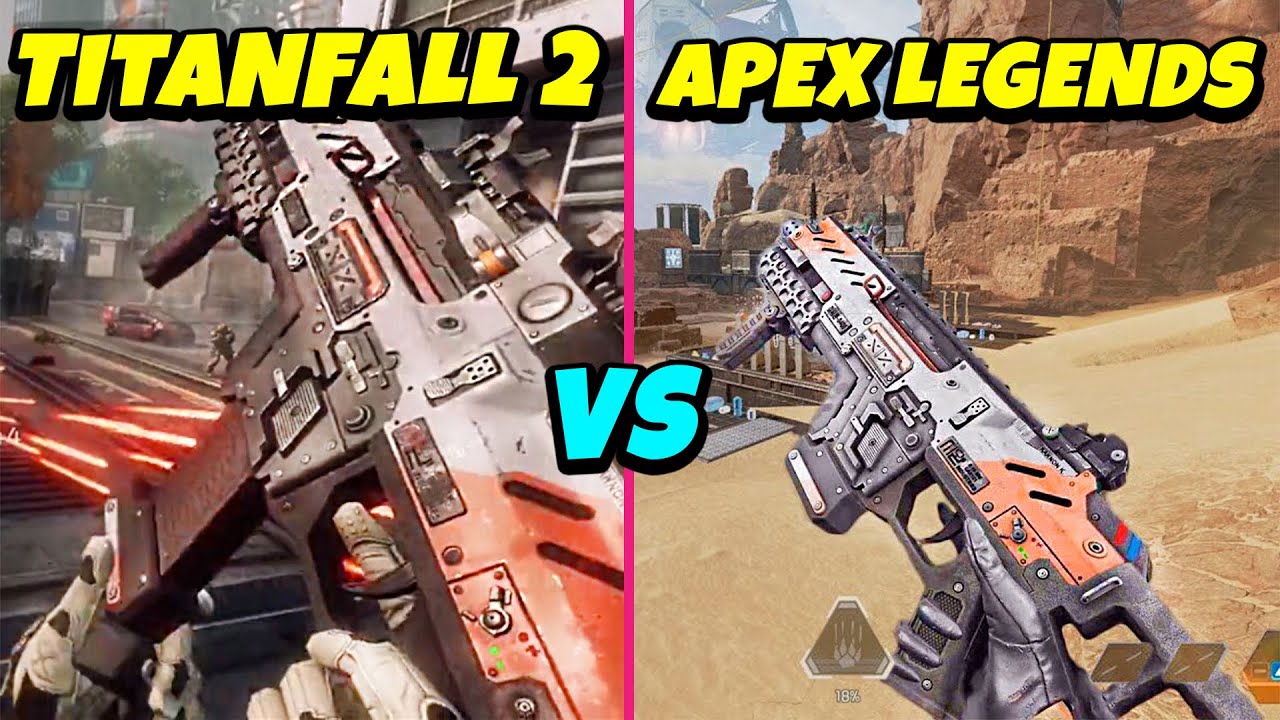CAR smg Titanfall vs CAR smg Apex legends - YouTube