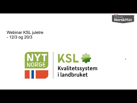 Webinar: Juletre - Nyt Norge og KSL - YouTube