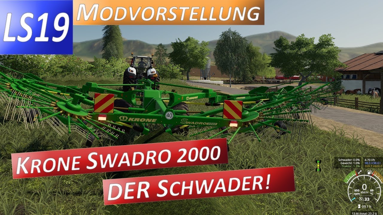 LS19 Modvorstellung Krone Swadro 2000 - Der beste Schwader aus dem LS17 ...