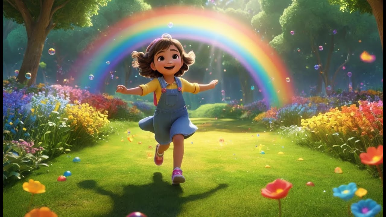 Run Around the Rainbow | Fun Nursery Rhyme for Kids | Sing-Along Song ...