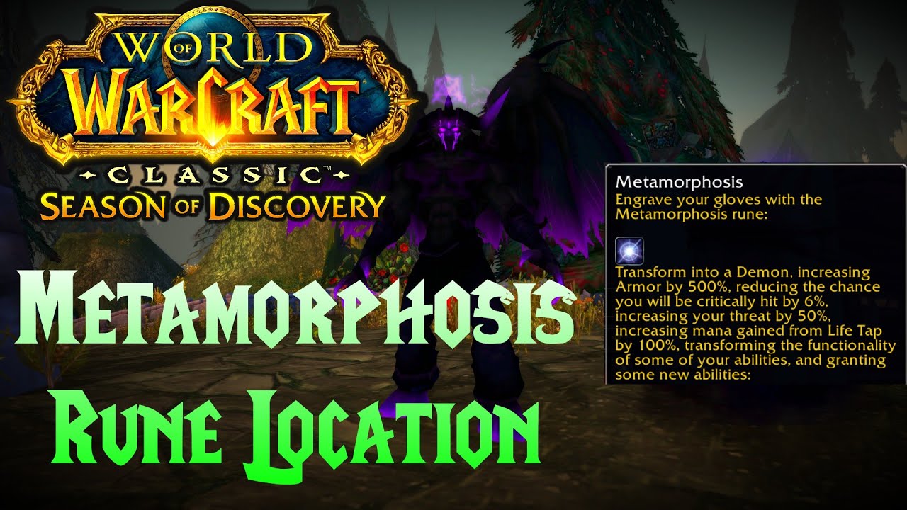 WoW SoD - Horde & Alliance Warlock: Metamorphosis Rune Location - YouTube