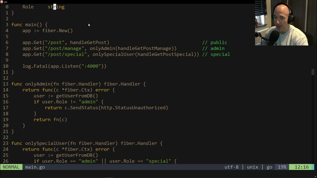 An Effective Way To Authorize Handlers In Golang Youtube