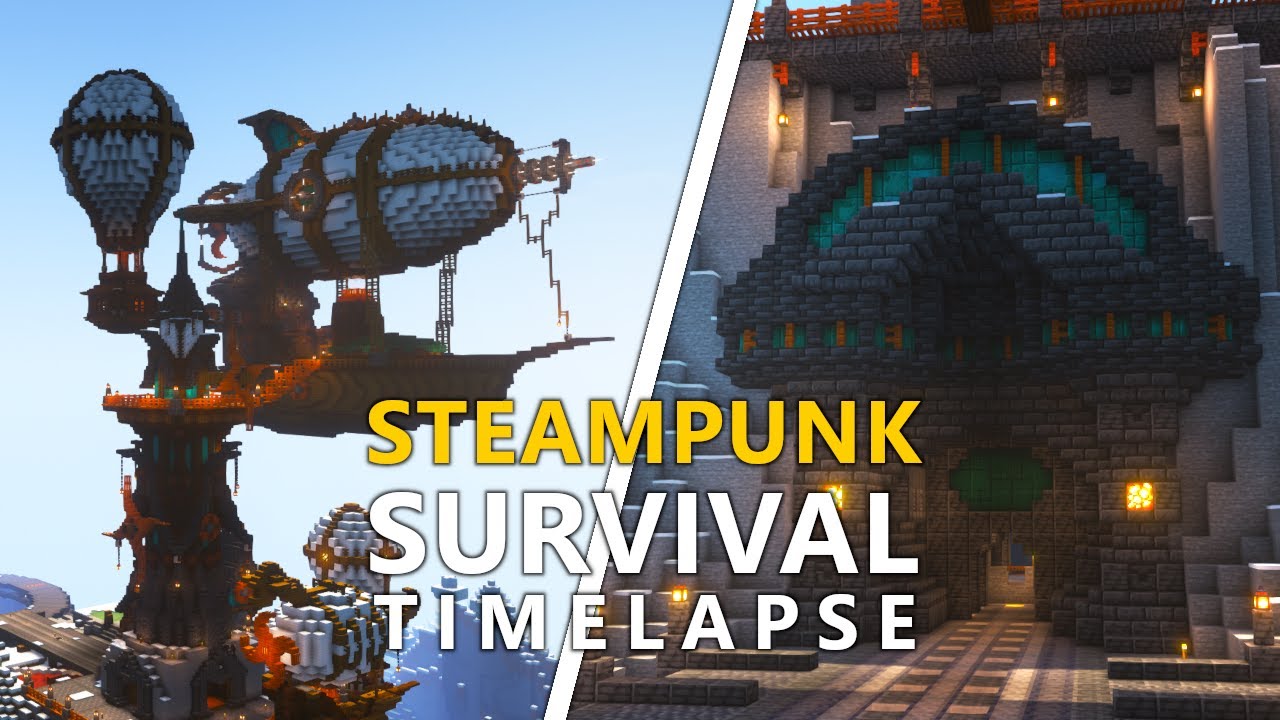 Minecraft Timelapse: Steampunk Survival Base - YouTube