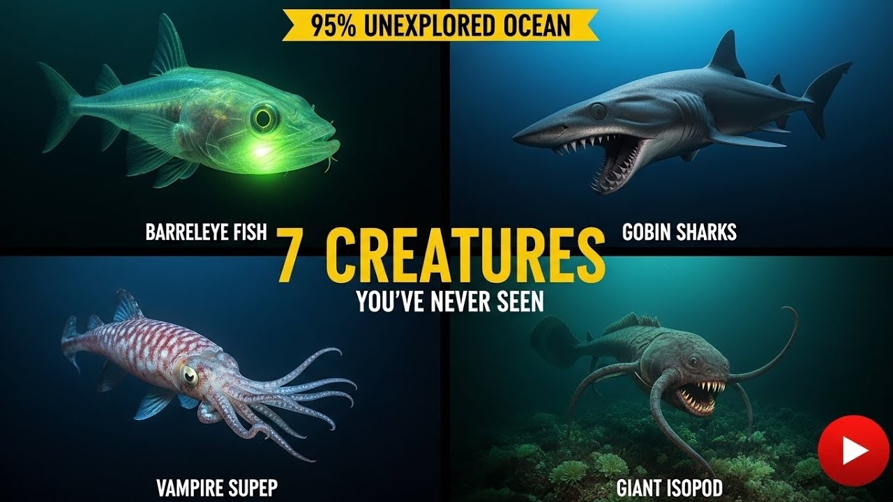 7 Terrifying Deep Sea Creatures You've NEVER Seen Before 🌊 (95% of ...
