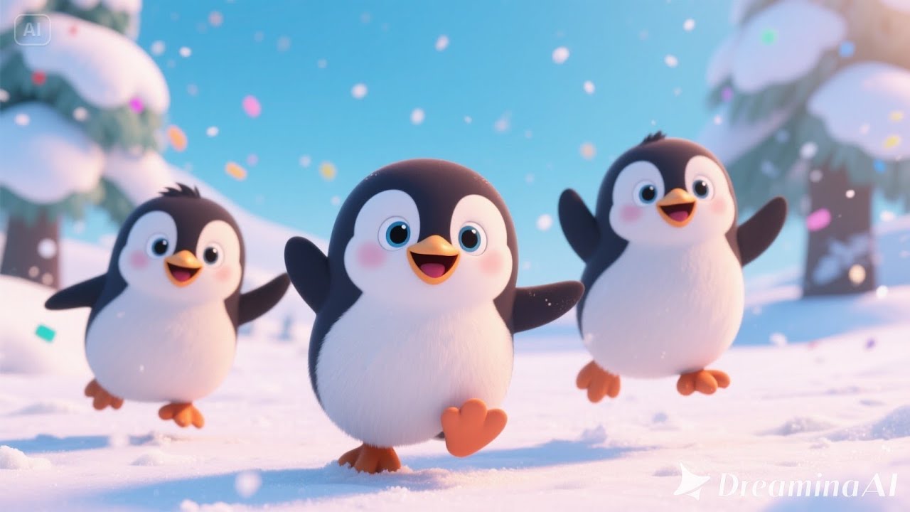 Hop Hop with Penguins | Fun Penguin Song for Kids | Sing Along Nursery ...