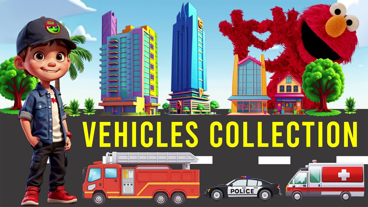 Vehicles Collection for Kids | Farzan Channel | Ambulance, Fire Truck ...
