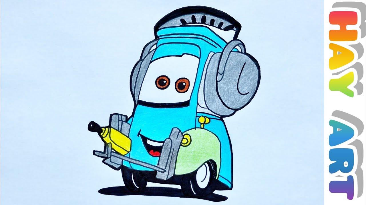 How to draw Guido character from Cars 🏁🏎️🏁🏎️ - YouTube